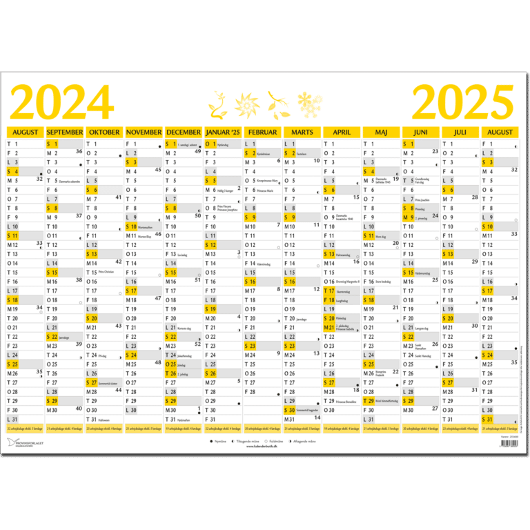 Stor Semesterkalender 2024/25 | Kalenderbutik