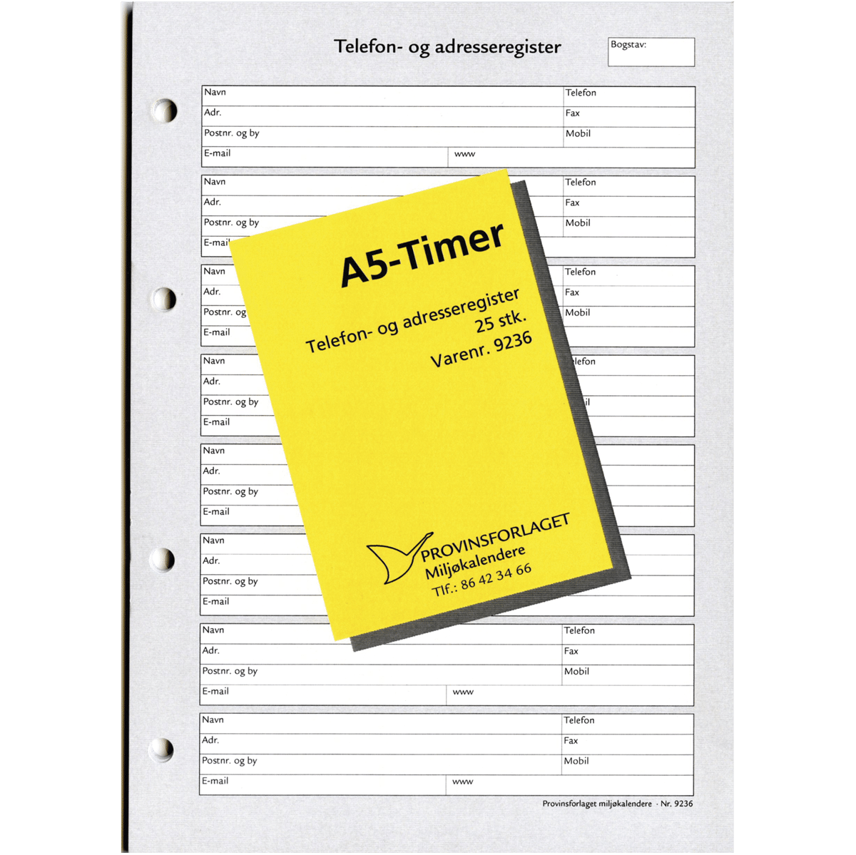 Refill A5-Timer ugekalender 2026 | Kalenderbutik